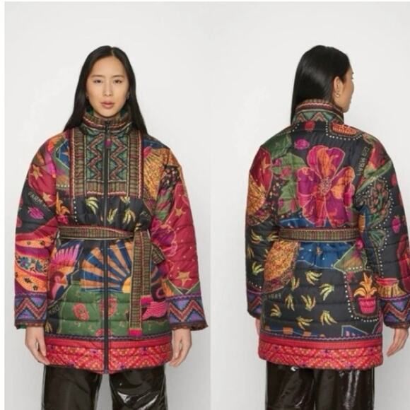 FARM Rio | Jackets & Coats | Farm Rio Wild Print Multicolor Reversible ...